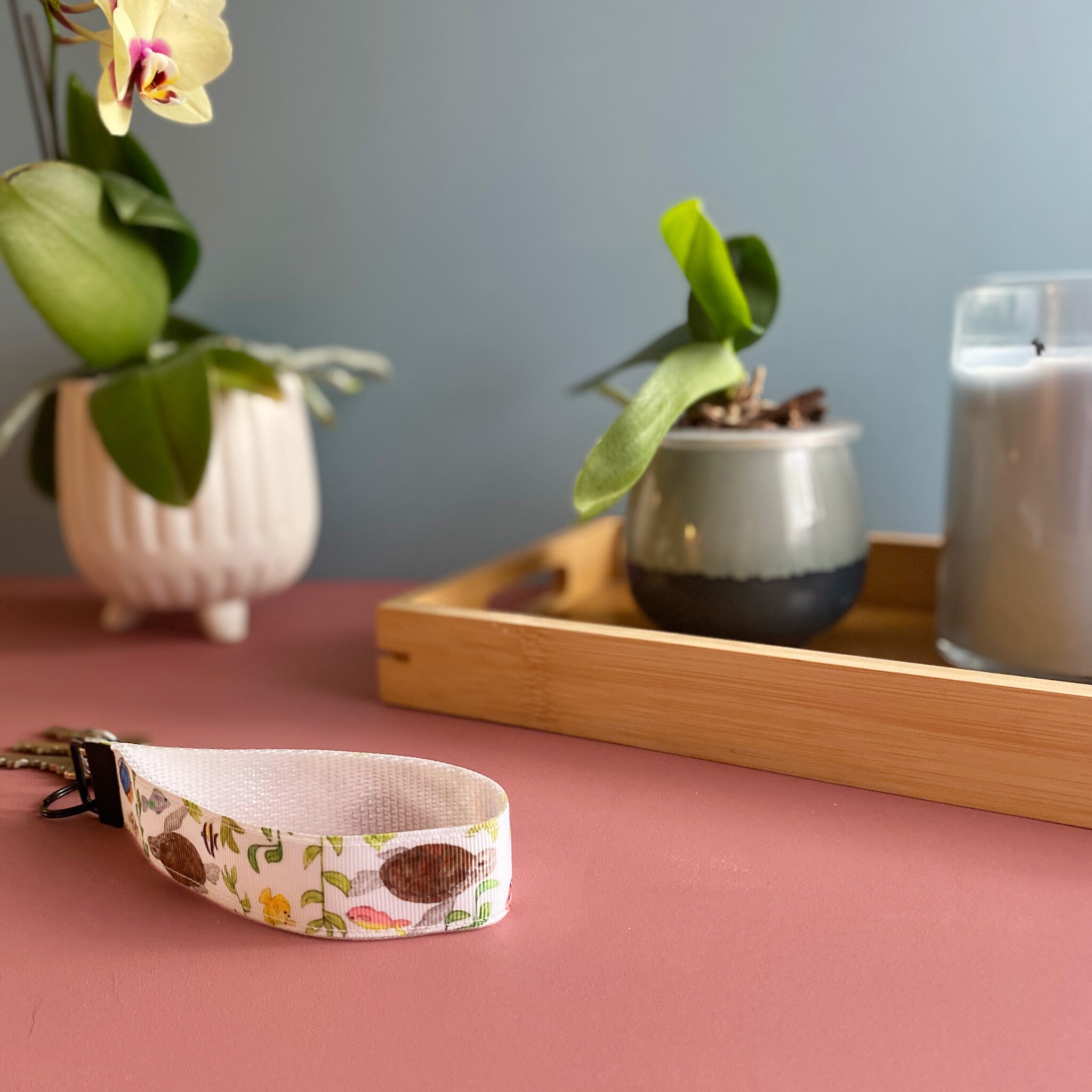 Maui Marine Life Key Fob / Sea Turtle Lover Key Wristlet Holder / Green ...