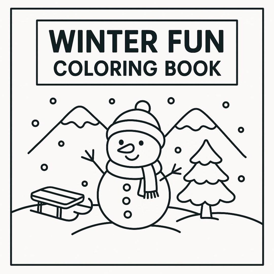 Winter Fun Coloring Book - Etsy