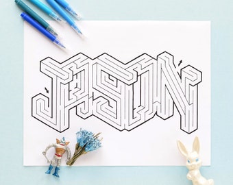 JACOB Name Maze / Instant DOWNLOAD Printable PDF / Personalized ...