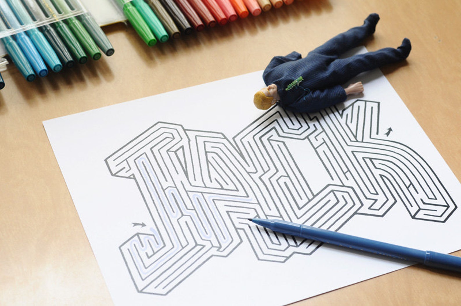 JACK Name Maze / Instant DOWNLOAD Printable PDF / Personalized Activity ...