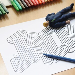 JACK Name Maze / Instant DOWNLOAD Printable PDF / Personalized Activity ...