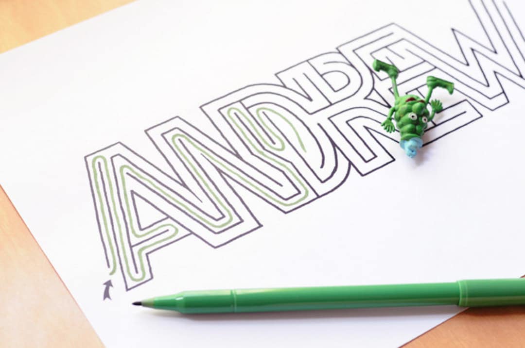 ANDREW Name Maze / Instant DOWNLOAD Printable PDF / Personalized ...