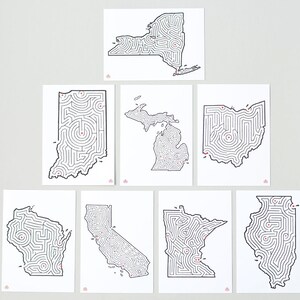 Ohio Maze 5x7" Postcard | Hand Designed by David Birkey | Cincinnati ...
