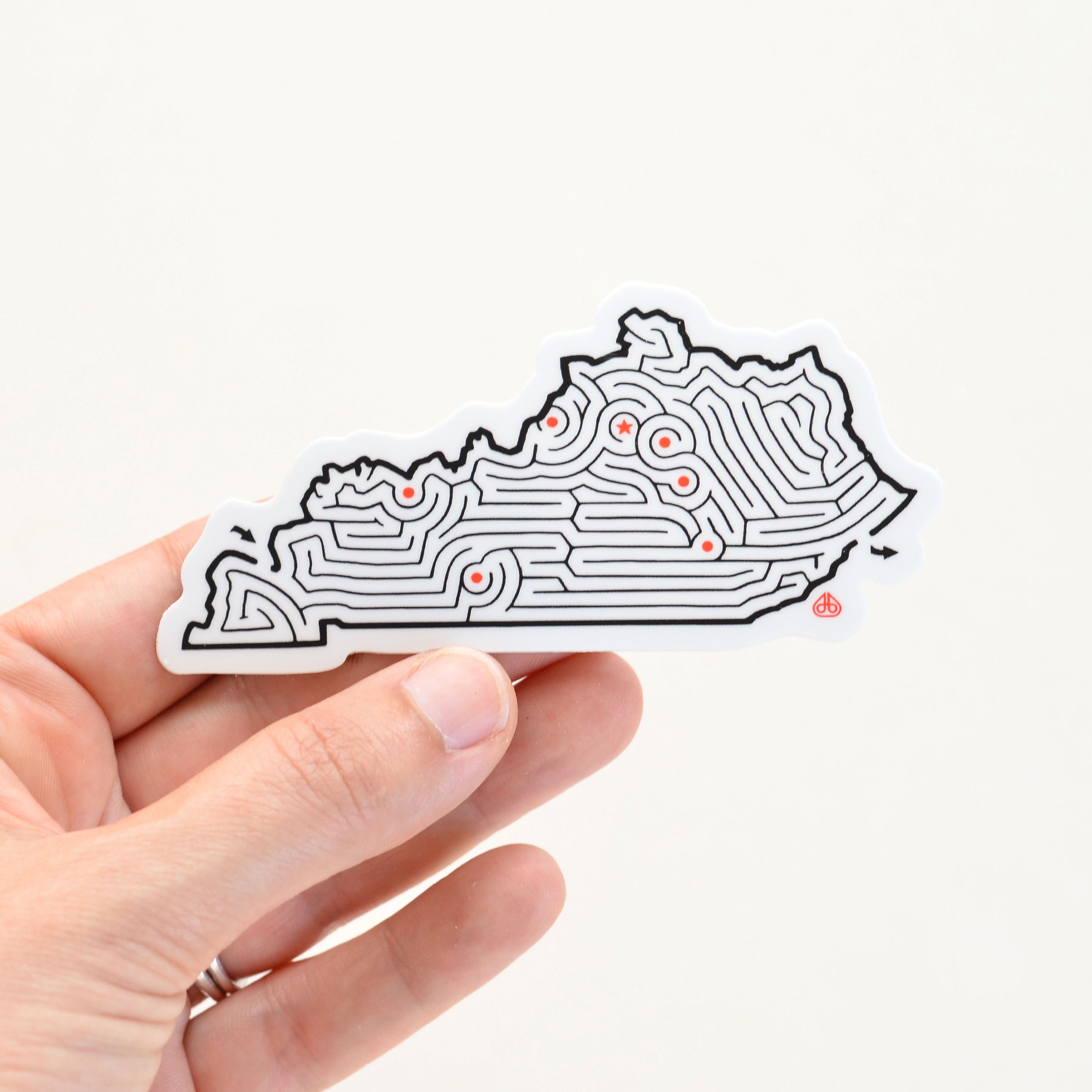 Kentucky Maze State Map Sticker | Premium Die Cut Vinyl | 4 X 2 Inches ...