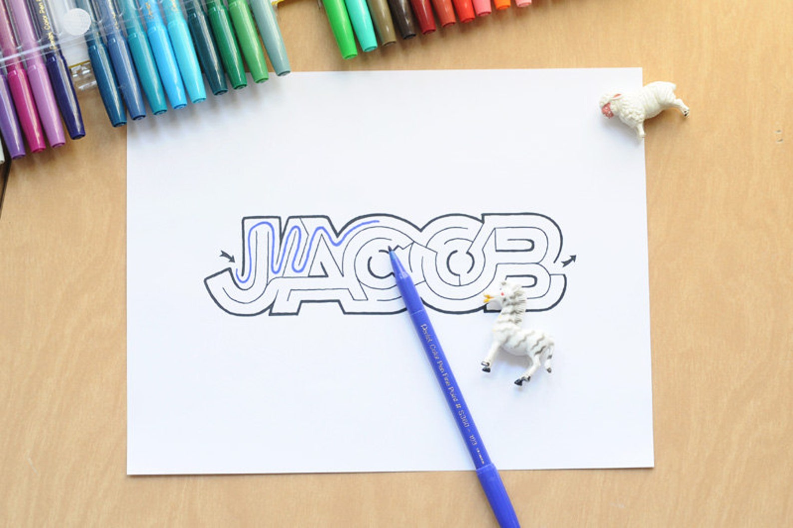 JACOB Name Maze / Instant DOWNLOAD Printable PDF / Personalized ...