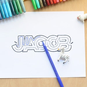 JACOB Name Maze / Instant DOWNLOAD Printable PDF / Personalized ...