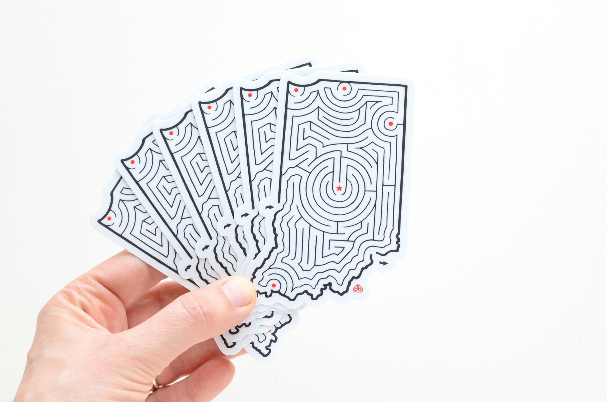 Indiana Maze State Map Die Cut Vinyl Sticker 3.75x2.5 Inches - Etsy