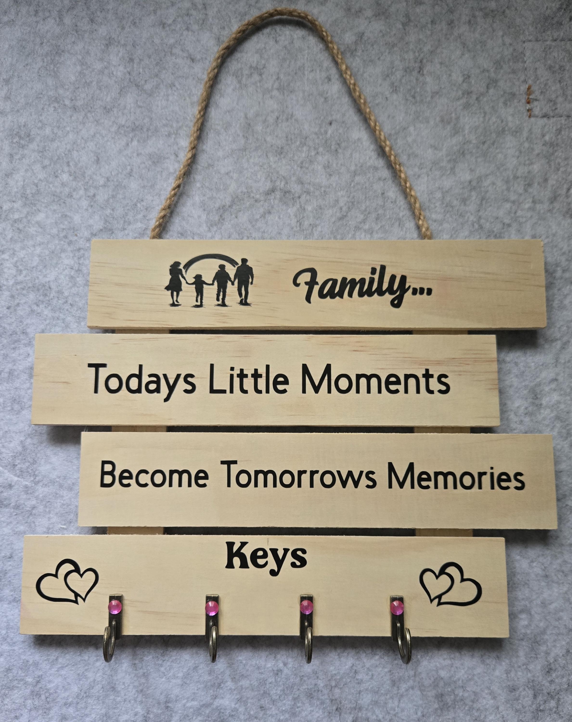 Wooden Key Holder Sign - Etsy UK