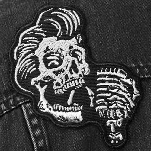 Skeleton Microphone Iron on Embroidered Patch - Etsy
