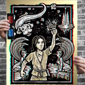 Atreyu Neverending - 3D Poster With Glasses - 3D Anaglyph Illustration ...