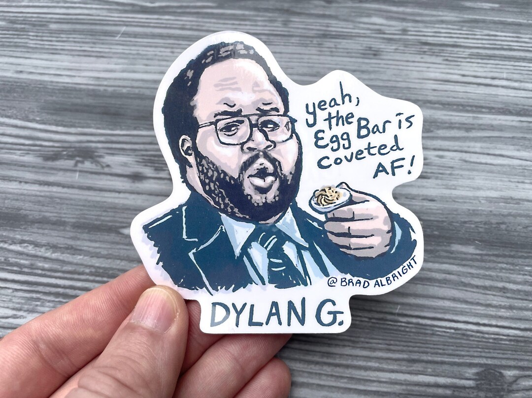 Severance Dylan G. Egg Bar Stickers - Zach Cherry Portrait Illustration ...