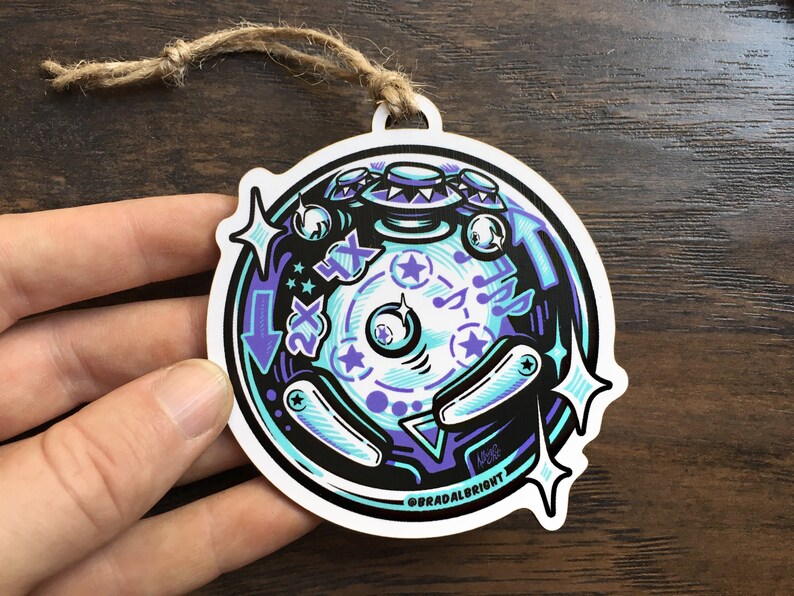 Pinball Holiday Ornament Silver Ball Retro Gaming Arcade | Etsy