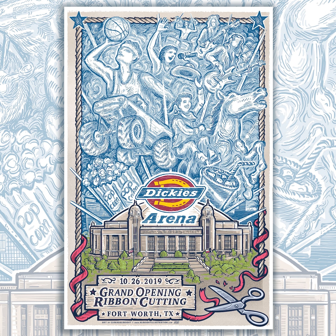 Dickies Arena Grand Opening Poster - Artist Proof - Etsy