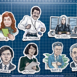 Severance Cast Portraits - Illustration Sticker Set - Waterproof Decals ...