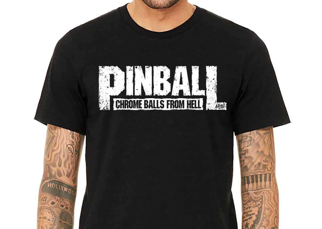 Pinball Chrome Balls From Hell Premium Bellacanvas Jersey Short Sleeve ...