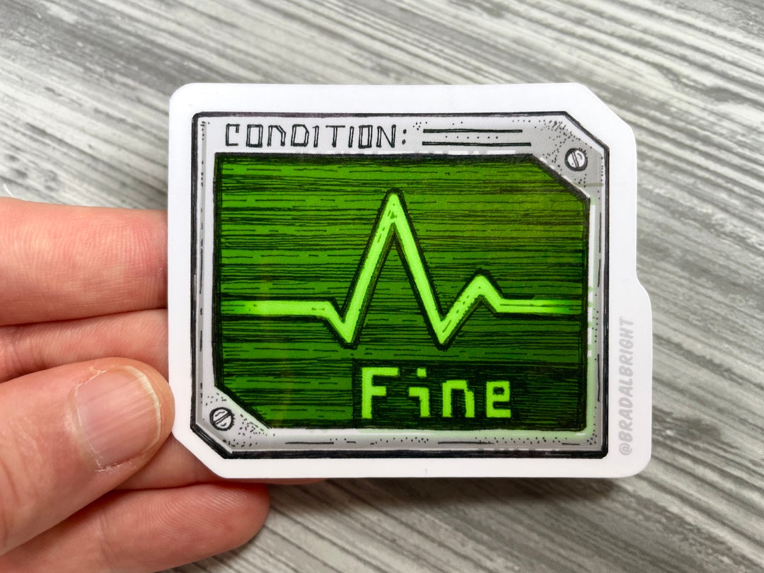 Condition: Fine - Resident Evil Health Status - Stickers & Magnets - Etsy