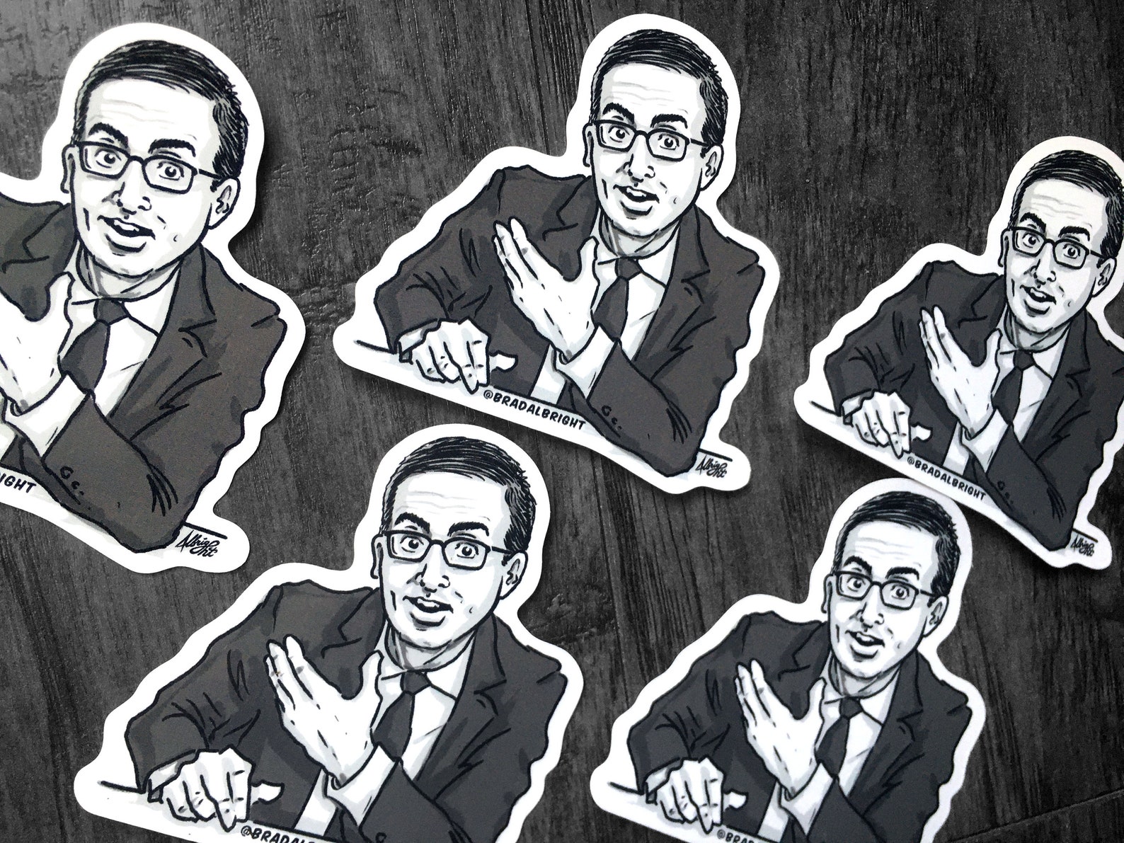 John Oliver Sticker Hostus Mostus Portrait Drawing Sticker - Etsy