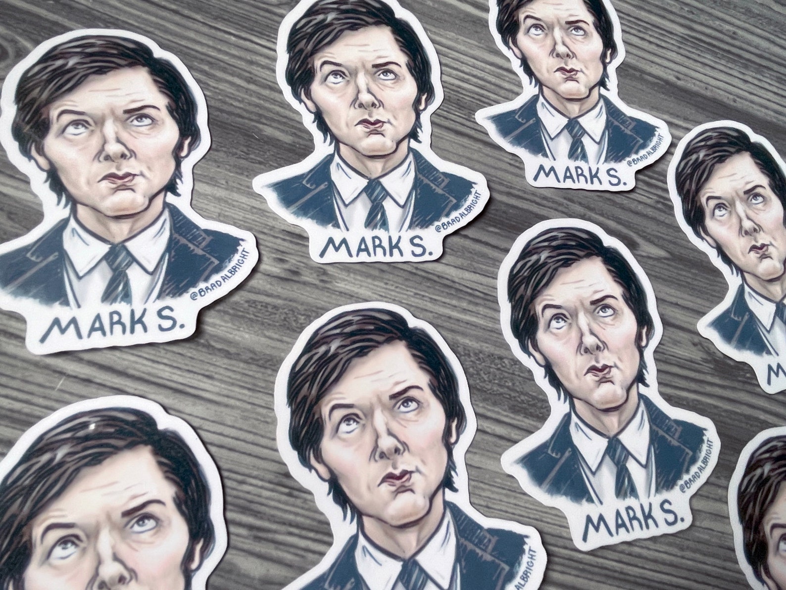 Severance Mark S. Stickers Adam Scott Portrait Illustration - Etsy