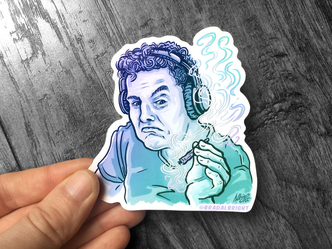 Elon Musk Smoking - Rogan Podcast Portrait - Sticker Decal - Etsy