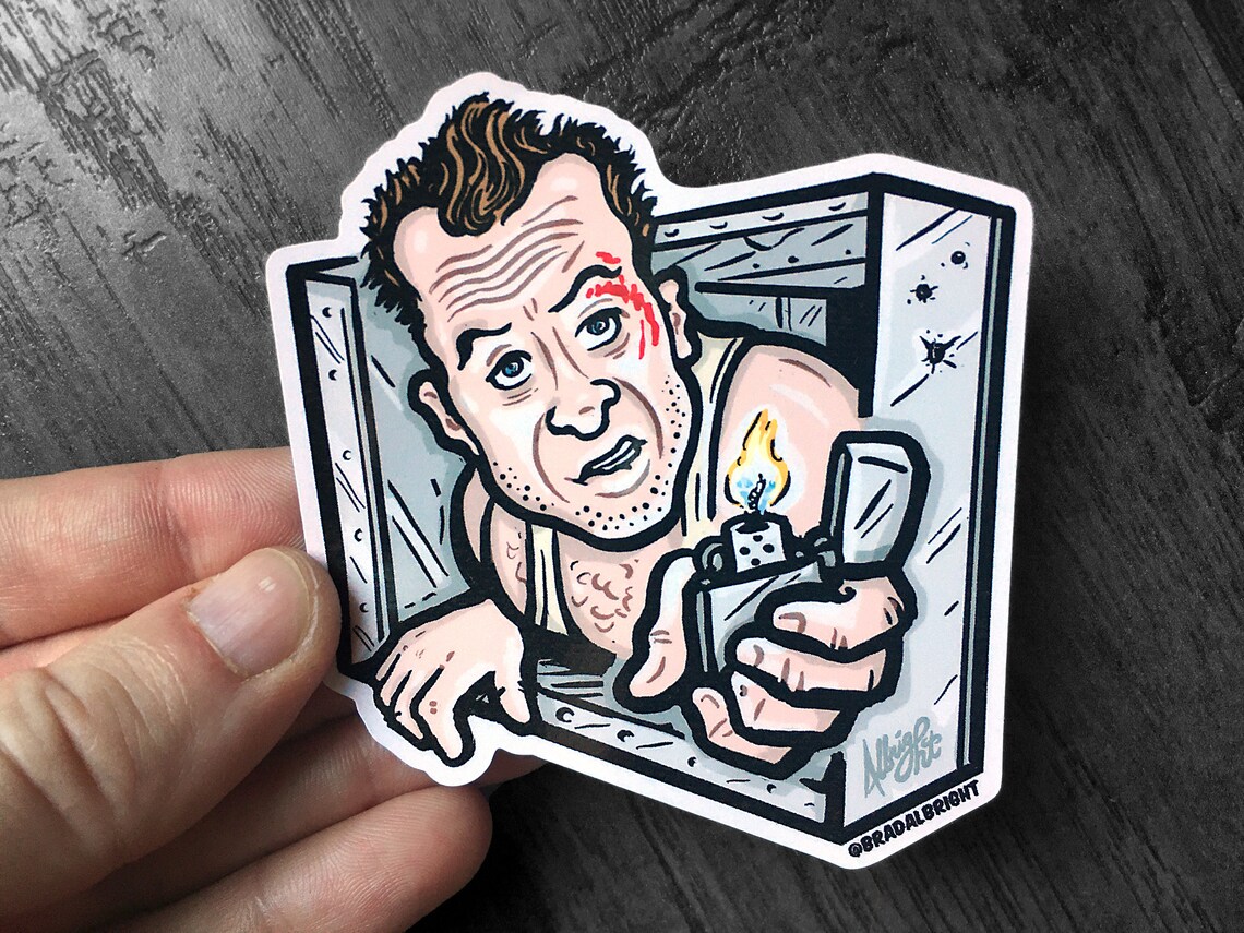 Yippee Kiy-air Vent John Mcclane Die Hard Sticker Decal - Etsy