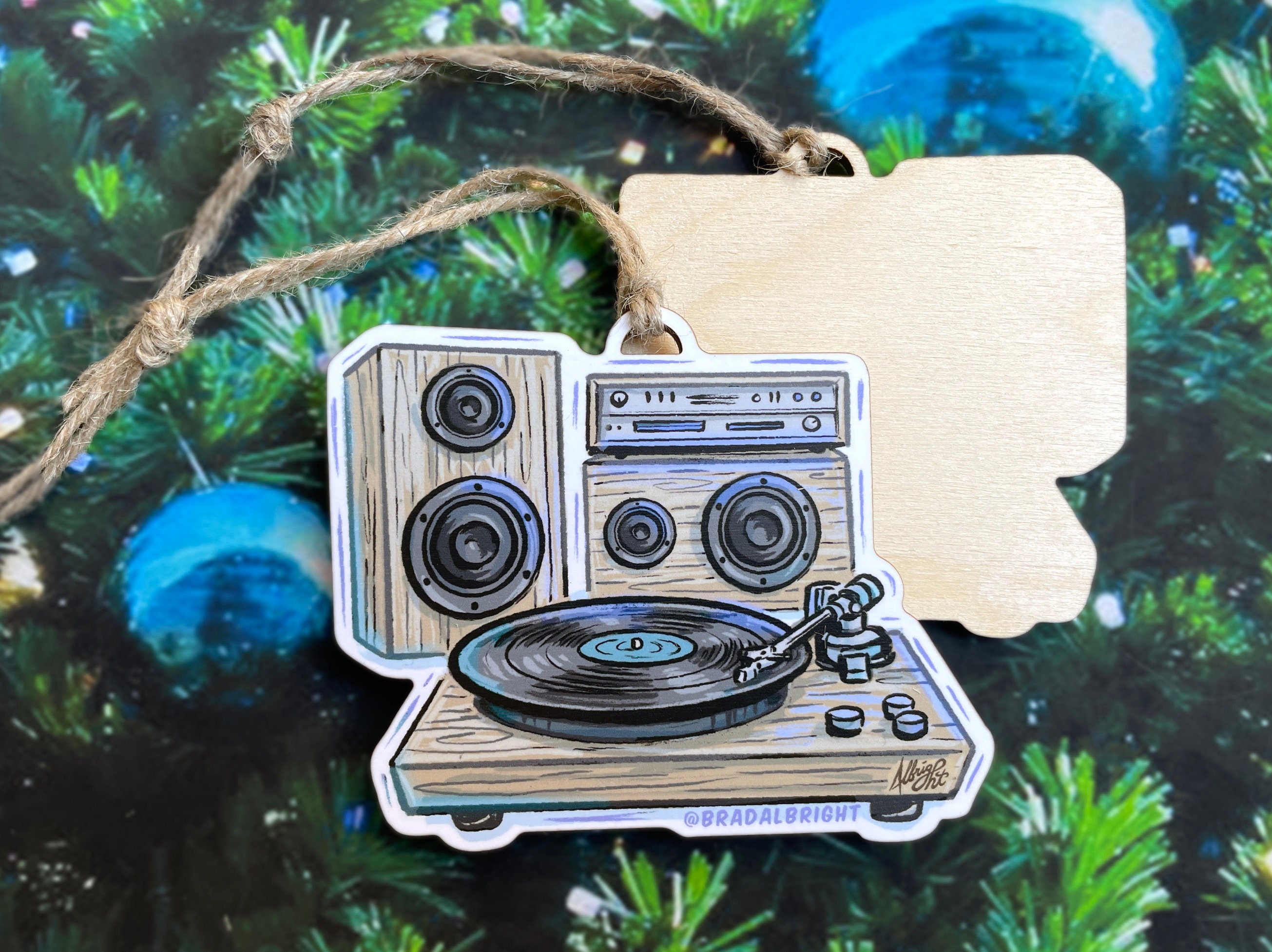 Turntable Christmas Ornament - Hifi Record Player Art - Audiophile Gift ...