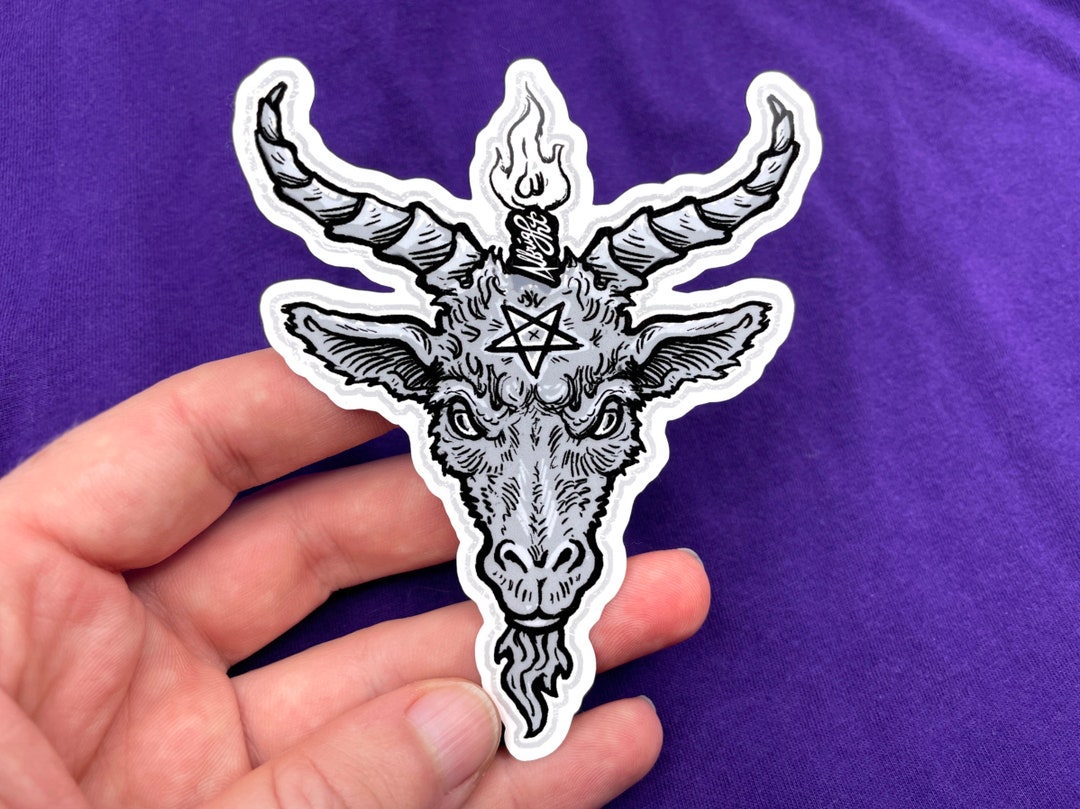 The Noble Baphomet - Humanism With Horns - Sticker Illustration ...