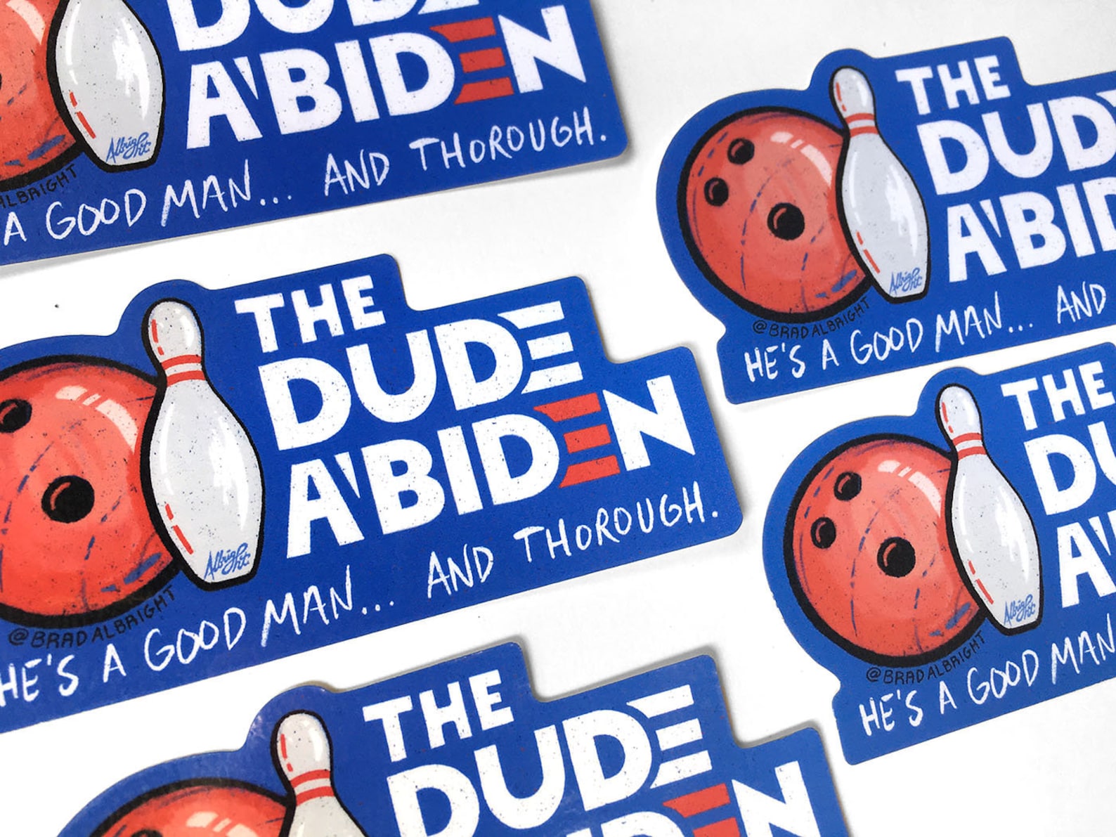 The Dude A'biden the Dude Abides Sticker Decal Biden - Etsy