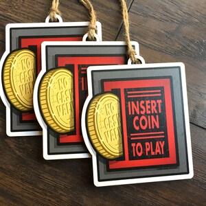 Arcade Ornament - Retro Pinball Coin Slot - Christmas Ornament - Insert ...