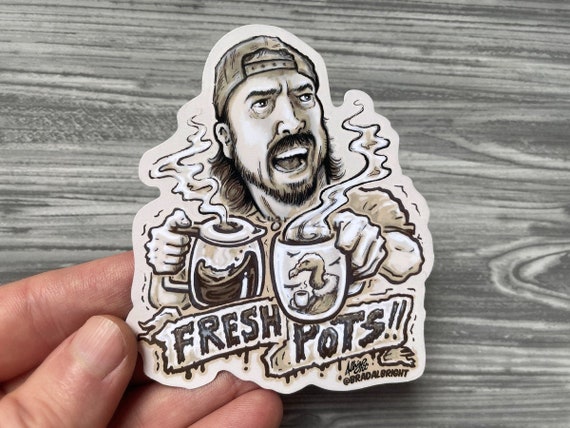 Fresh Coffee Pots Stickers and Magnets Waterproof Decals | Etsy