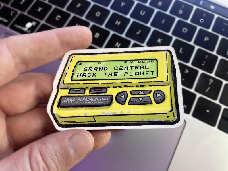 Hack the Planet Pager Stickers & Magnets Life Size Hackers - Etsy