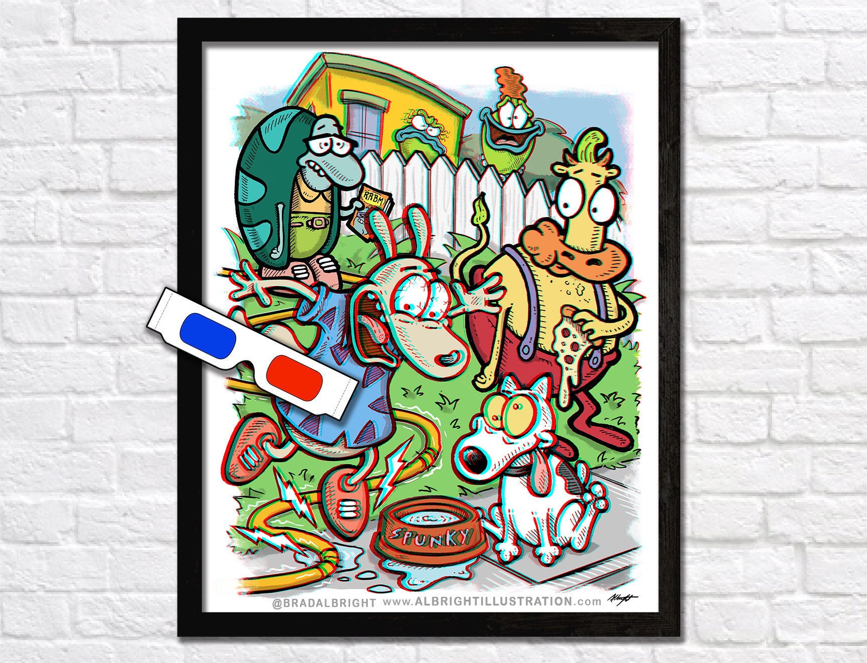 Rocko's Modern Life 3D Poster W/ Glasses 3D Anaglyph - Etsy