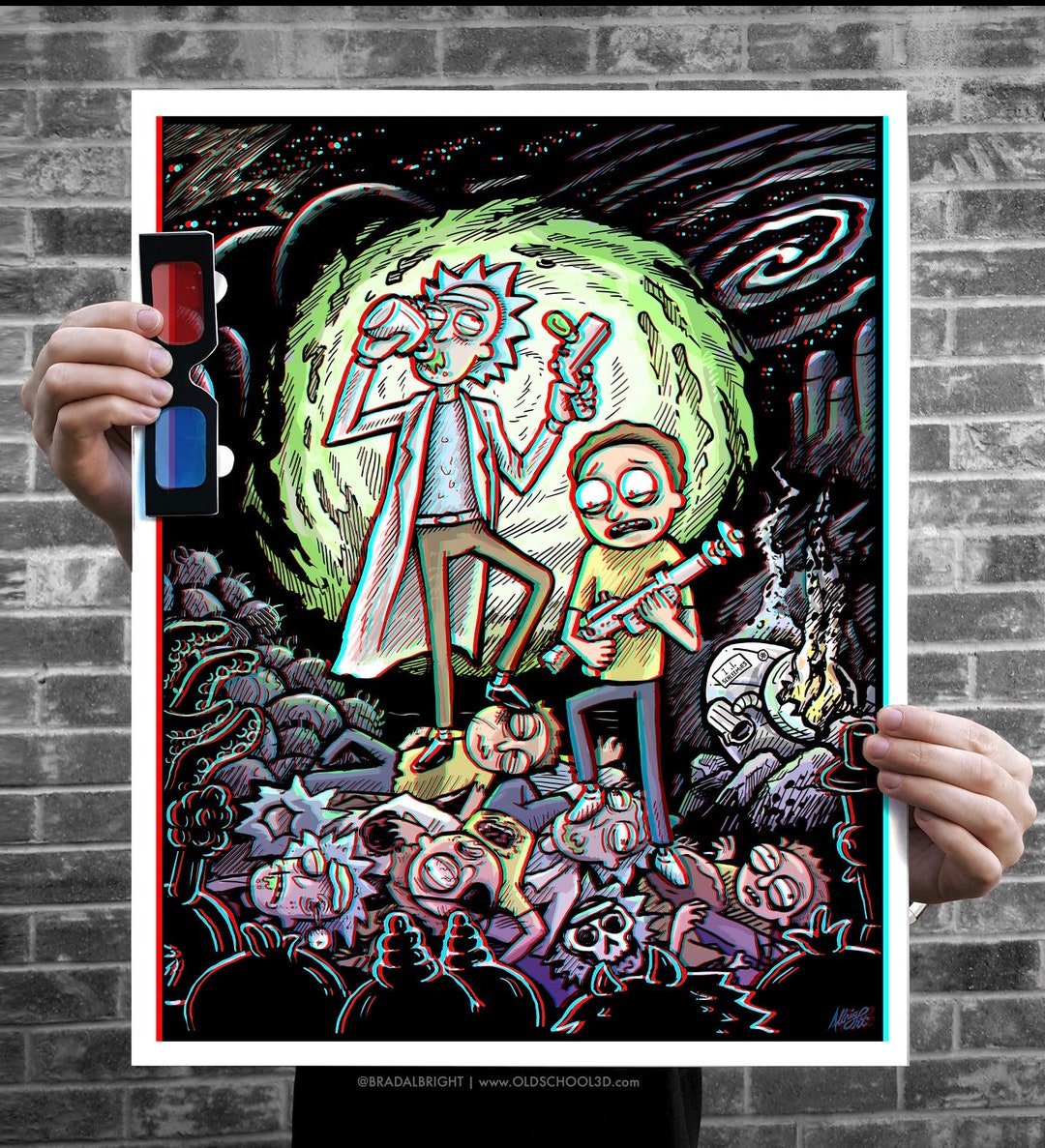 Rickor Mortis 3D Poster - Ltd 3rd Edition Poster With Glasses - Signed ...