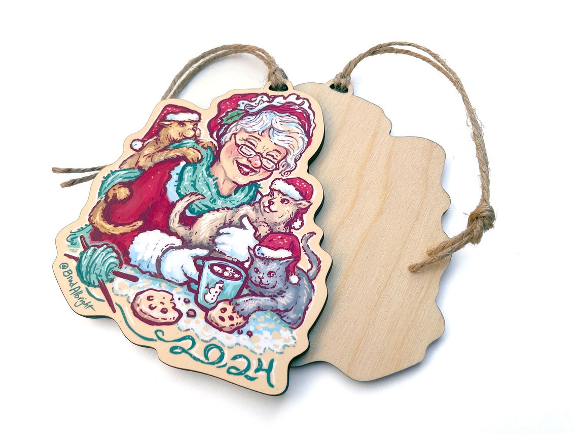 Mrs Claus 2024 Christmas Ornament - "the Original Childless Cat Lady ...