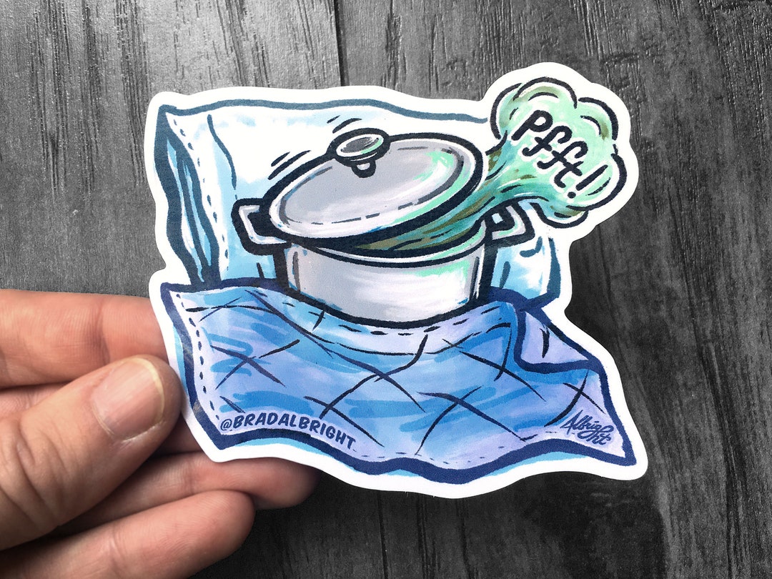 Dutch Oven Fart Sticker - Water Resistant Decal - FREE Shipping - Etsy