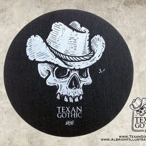 Cowboy Skull LP Slipmat Hand Printed Texan Gothic Felt Turntable Mat - Etsy