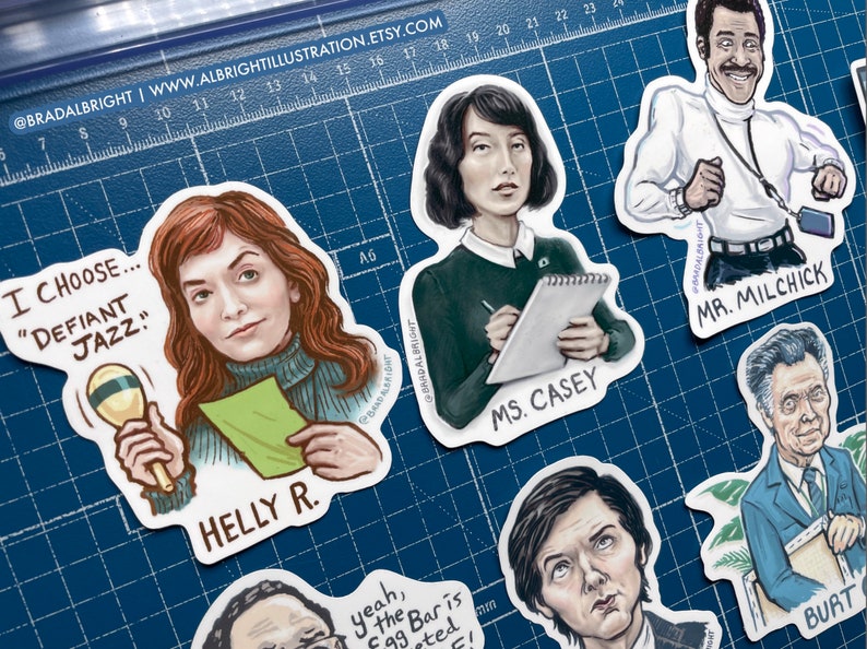 Severance Cast Portraits - Illustration Sticker Set - Waterproof Decals ...