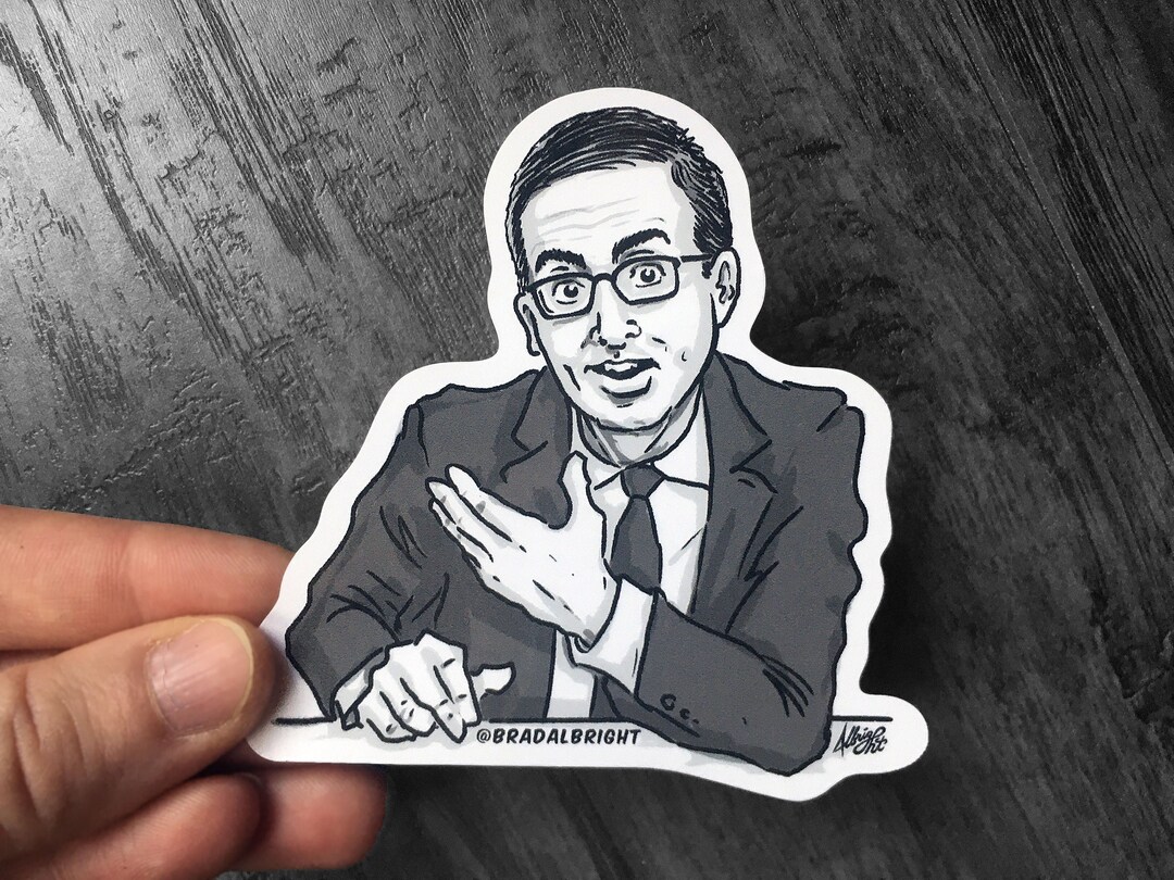John Oliver Sticker - Hostus Mostus - Portrait Drawing Sticker Decal ...
