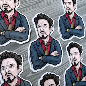 Tony Stark Eye Roll - Stickers & Magnets - Robert Downey Jr RDJ Meme ...
