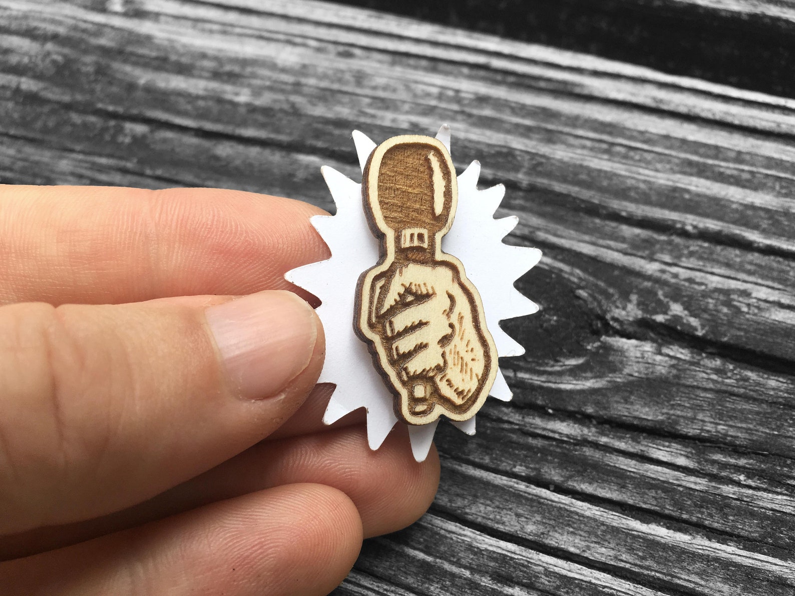 Mix-n-match Pin Pack 3-for-20 Engraved Solid Wood Lapel Pin | Etsy