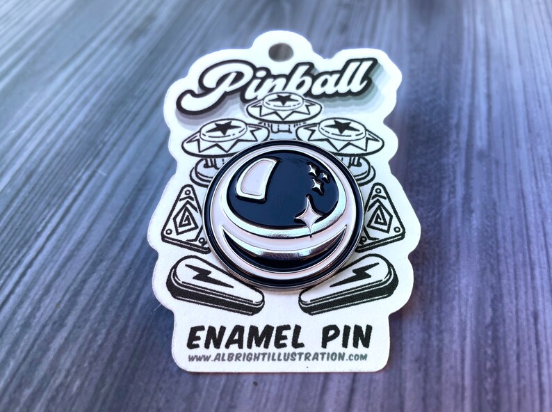 Pinball Lapel Pin Nickel & Enamel Pin Collectible Arcade | Etsy