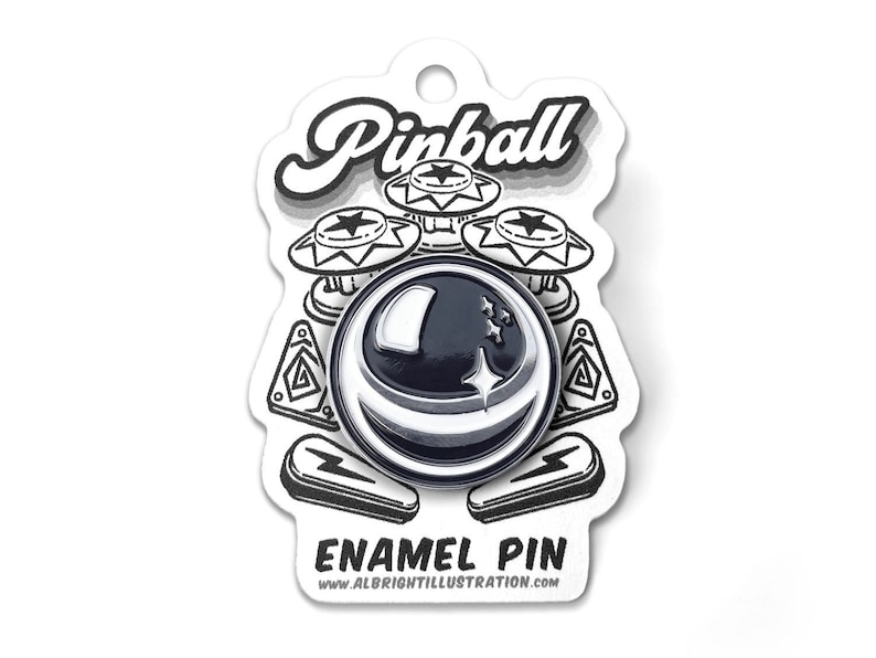 Pinball Lapel Pin Nickel & Enamel Pin Collectible Arcade | Etsy