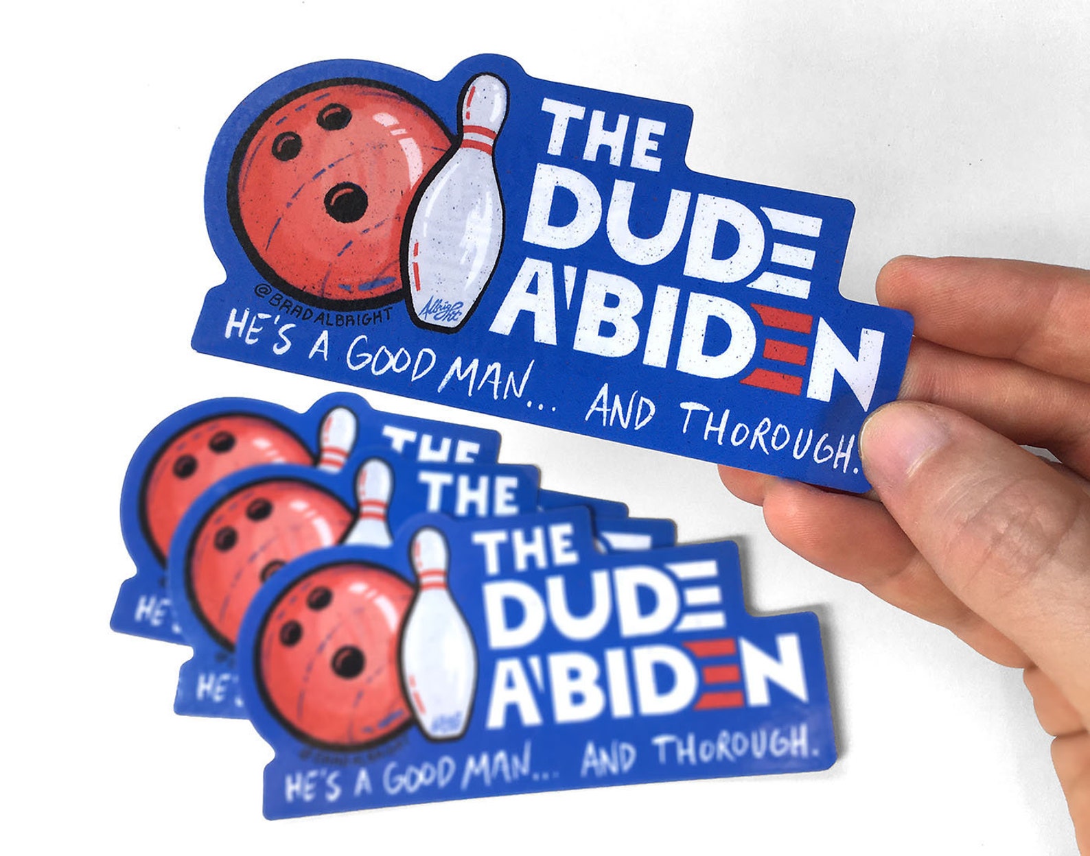 The Dude A'biden the Dude Abides Sticker Decal Biden - Etsy