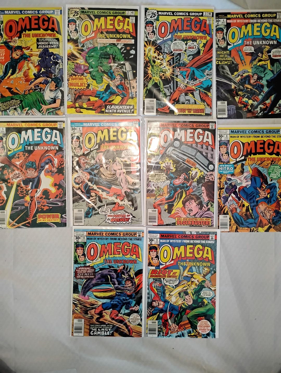 Omega: the Unknown #1–9 Complete Bronze Age Set — Vintage 1976 Marvel ...