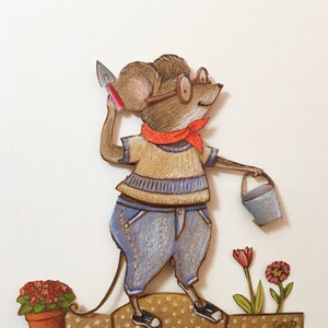 Printable Color & Cut Mouse Paper Doll Download -- "mavis" Mouse With ...