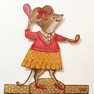 Printable Color & Cut Mouse Paper Doll Download -- "mavis" Mouse With ...
