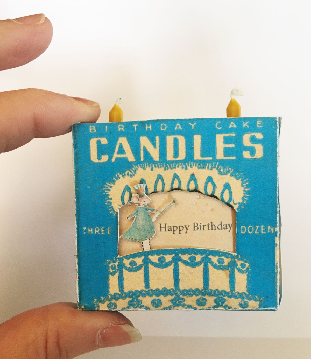 Printable Vintage Birthday Candle Box Theater Instant Digital Download ...