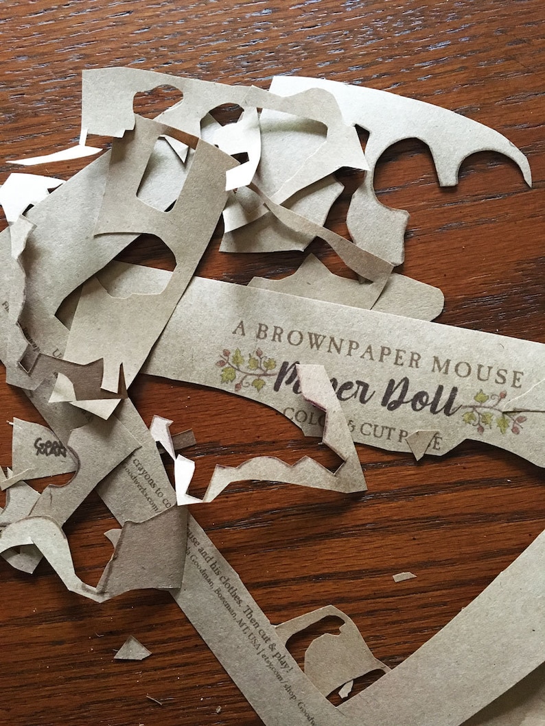 Printable Color and Cut Mouse Paper Doll Digital Download - Etsy