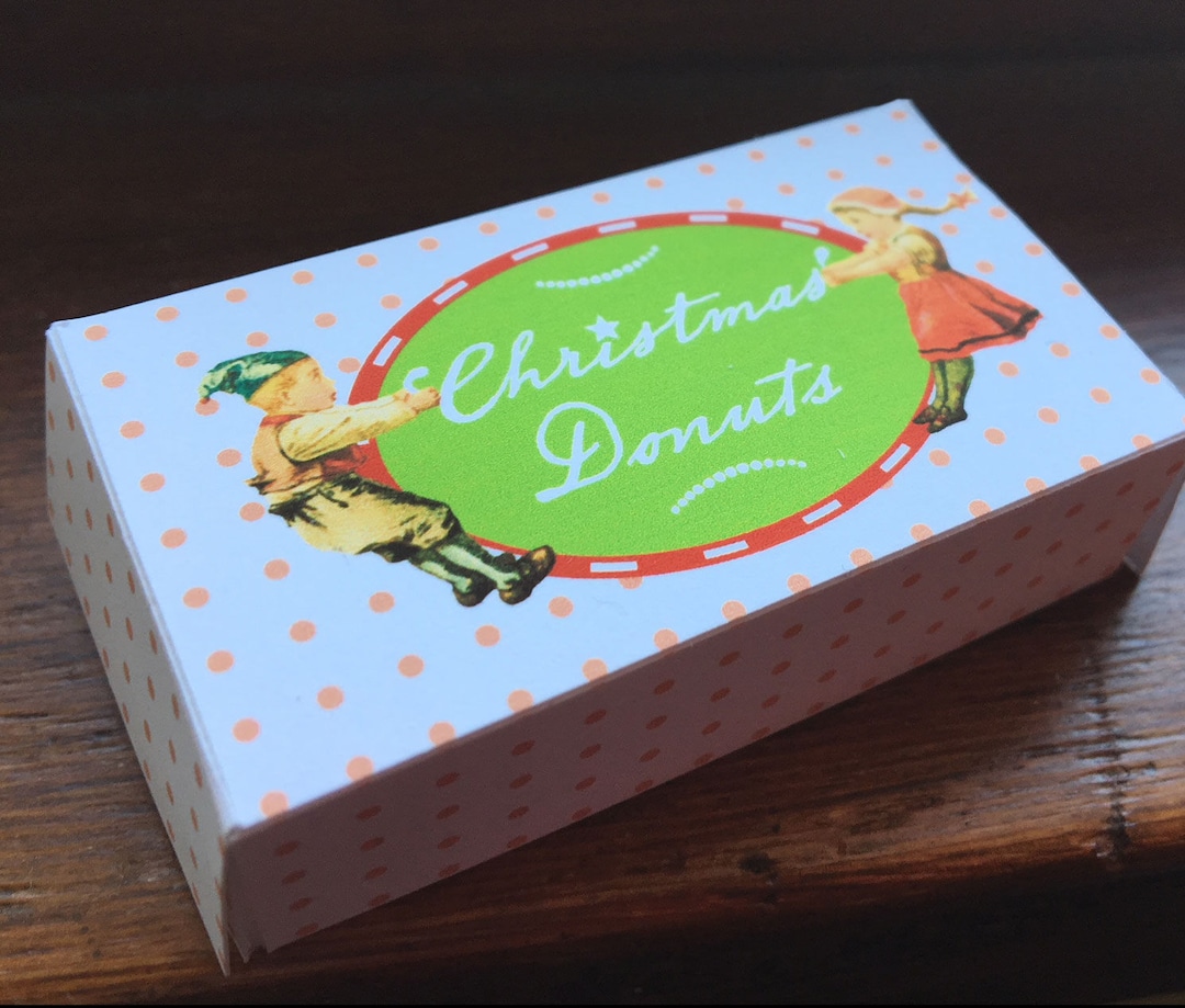 Christmas Elf Donut Box Instant Digital Download, Printable Box With ...