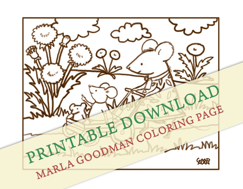 Printable Mouse With Pram Coloring Page -- Mama Mouse With Baby ...