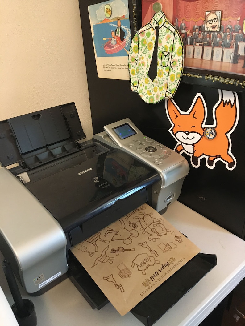 Printable Color and Cut Mouse Paper Doll Digital Download Instant ...